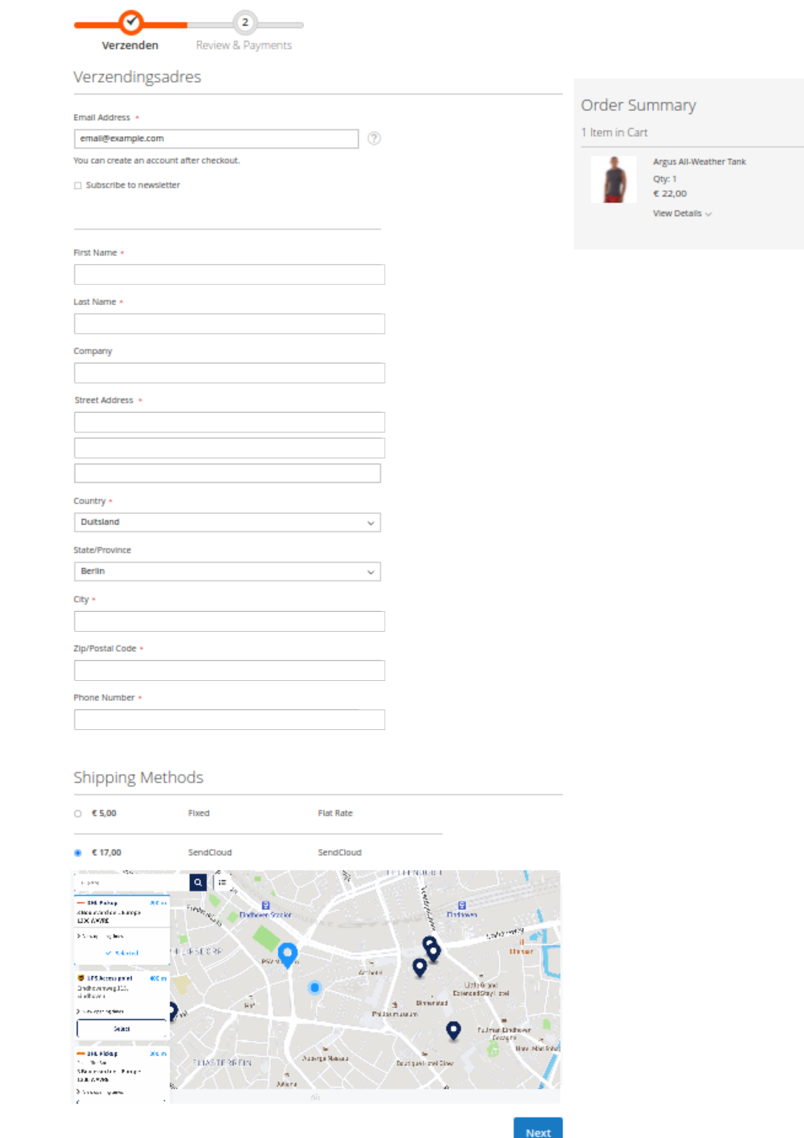 Puntos de servicio de Magento 2 – Sendcloud Help Center